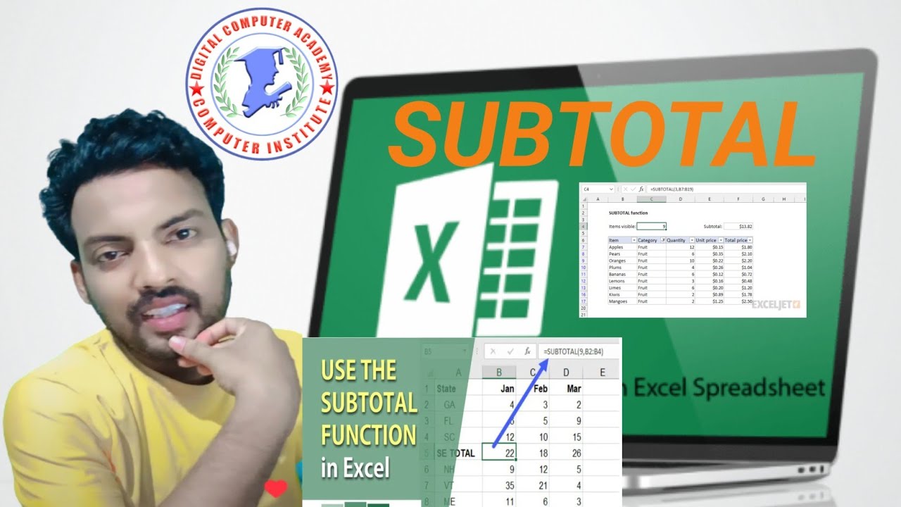 How to use subtotal - YouTube