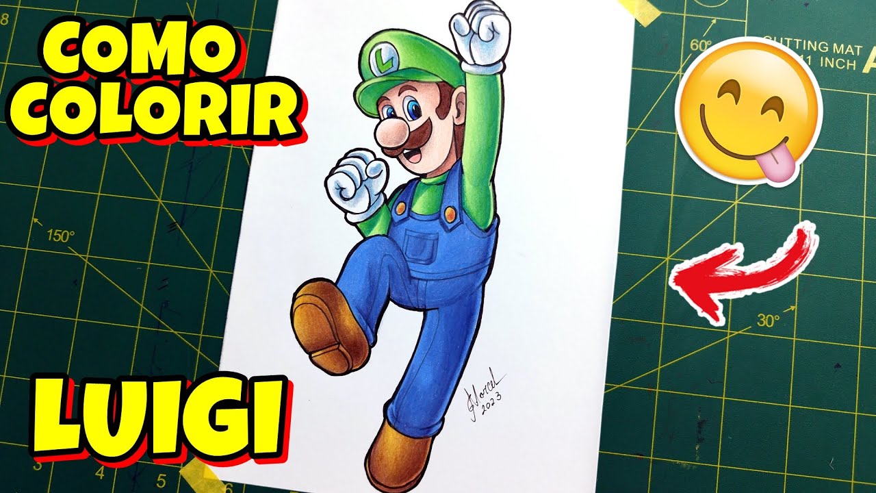Como desenhar o Luigi do SUPER MARIO O FILME passo a passo #2 - YouTube