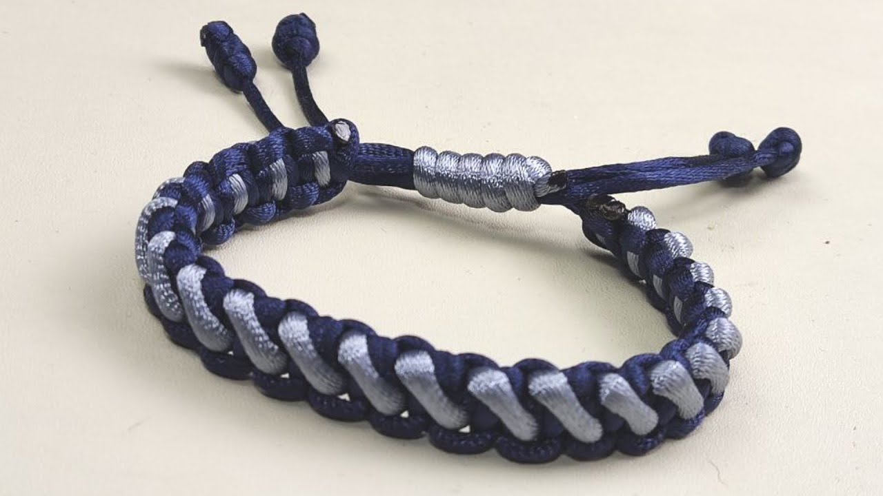 DIY Gelang Macrame Dua Warna Mudah | Tutorial Gelang macrame untuk ...