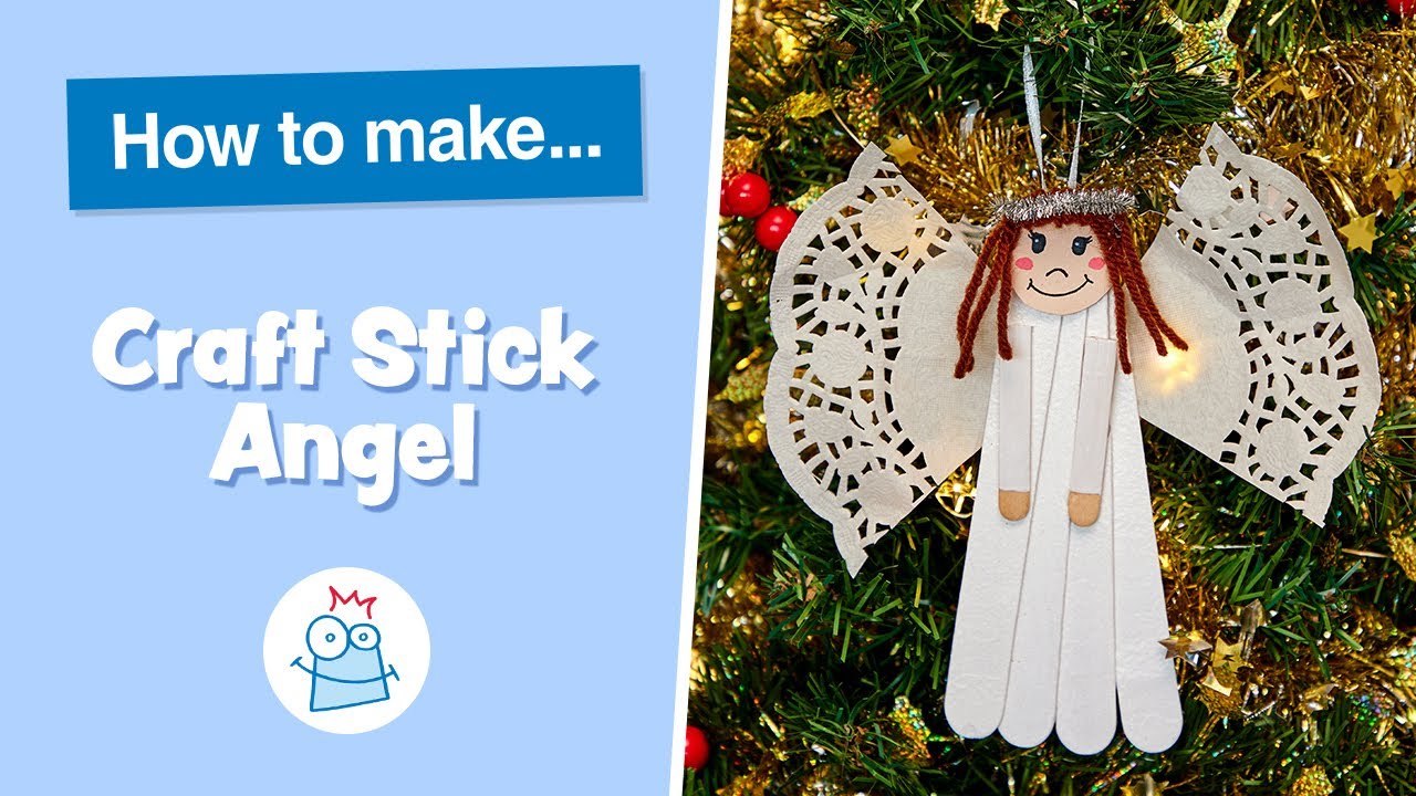 How To Make A Craft Stick Angel | Baker Ross - YouTube