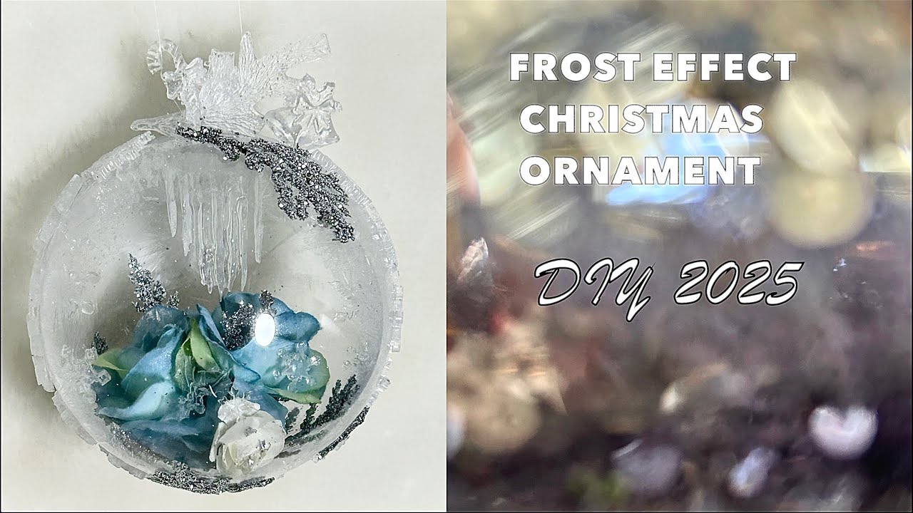 Frost Effect and decor from epoxy resin Christmas ornament DIY - YouTube