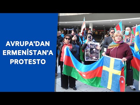 Berlin ve Stockholm'de Ermenistan'ın Azerbaycan'a yaptığı saldırı protesto edildi