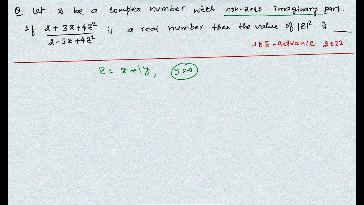 Let z be a complex number with non-zero imaginary part.If (2+3x+4z^2)/(2-3z+4z^2) is a real ...