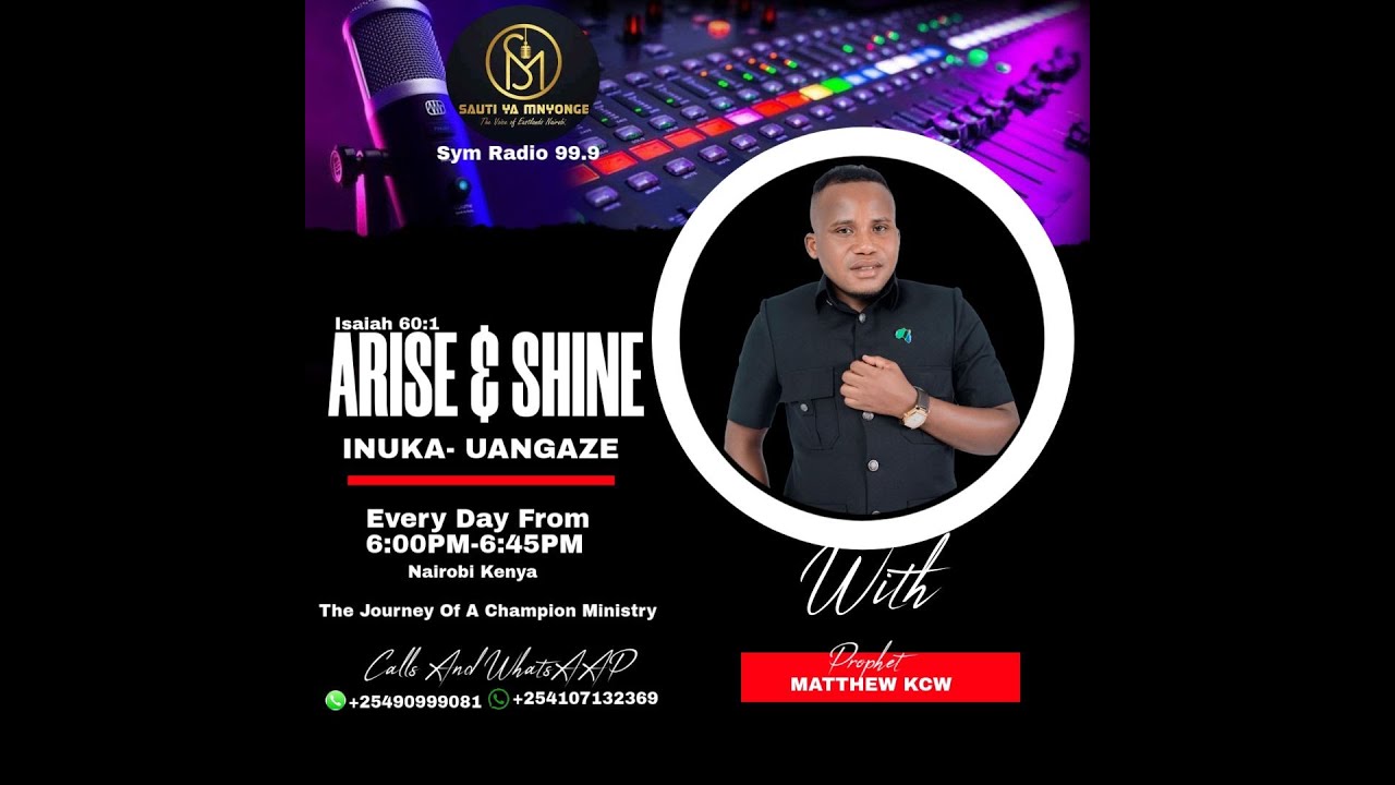 INUKA UANGAZE SHOW WITH FAITH WEGULO GUEST PROPHET MATHEW KCW, ON FRI ...