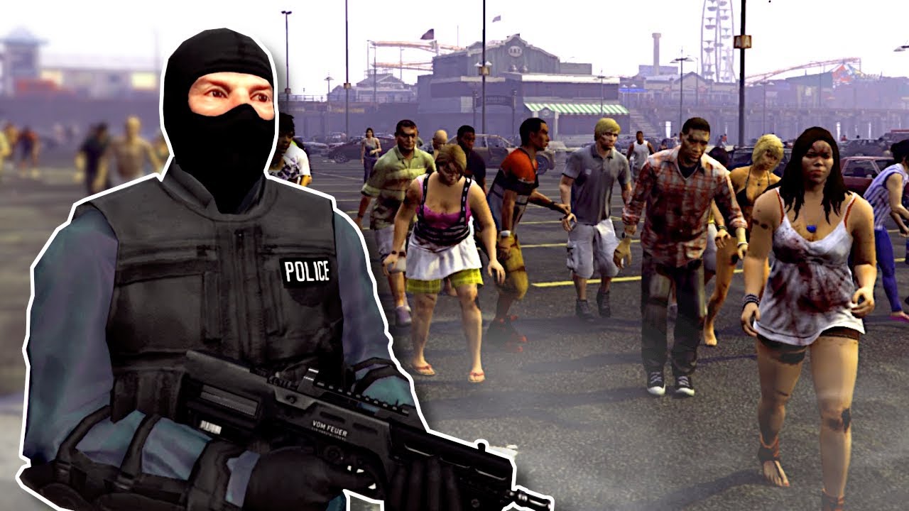 HUGE ZOMBIE HORDES IN ABANDONED CITY! - GTA 5 Zombie Survival - YouTube