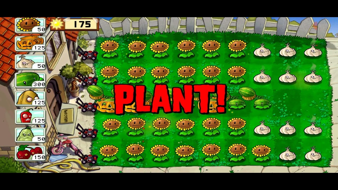 plants vs zombie:sunflower garden - YouTube