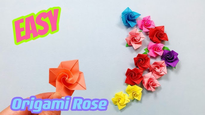 How To Make An Origami Beautiful Rose Handmade Paper Flowers