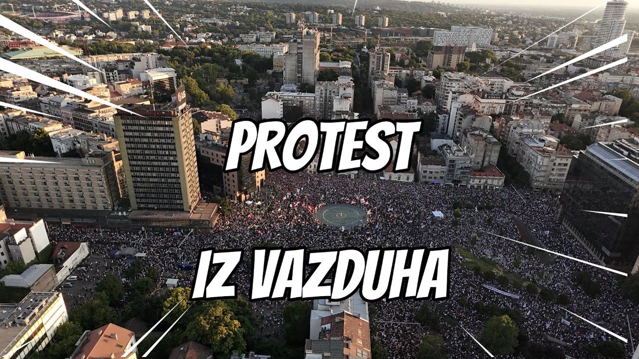 Protest Vidovdan Slavija dron - YouTube