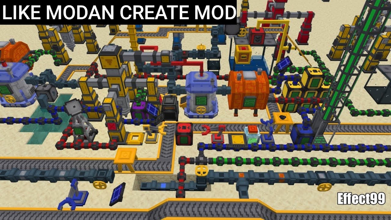 minecraft bedrock factory addon like create mod in ( MCPE ) #mcpe # ...