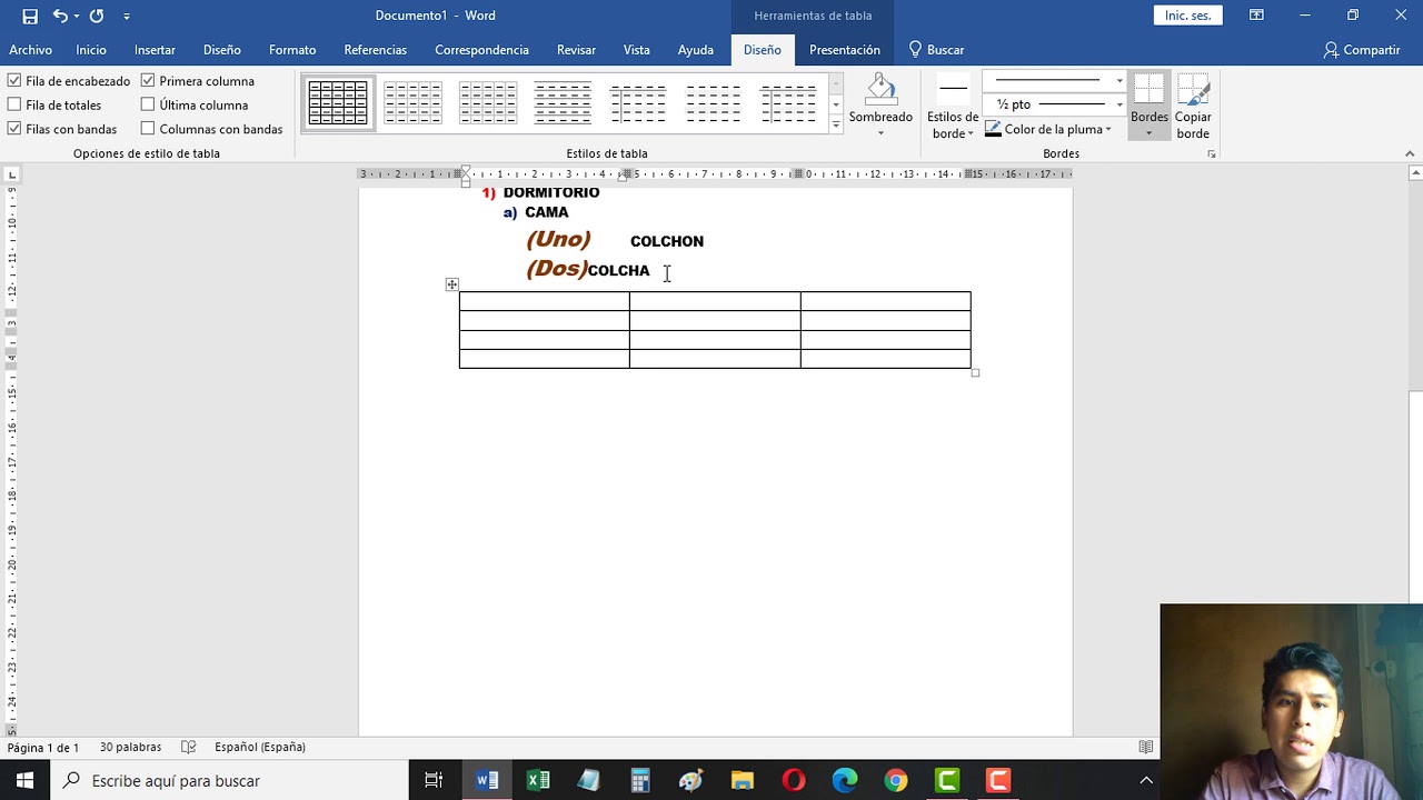 LABORATORIO N°15-VIÑETAS,NUMERACION,LISTA MULTINIVEL Y TABLAS - YouTube