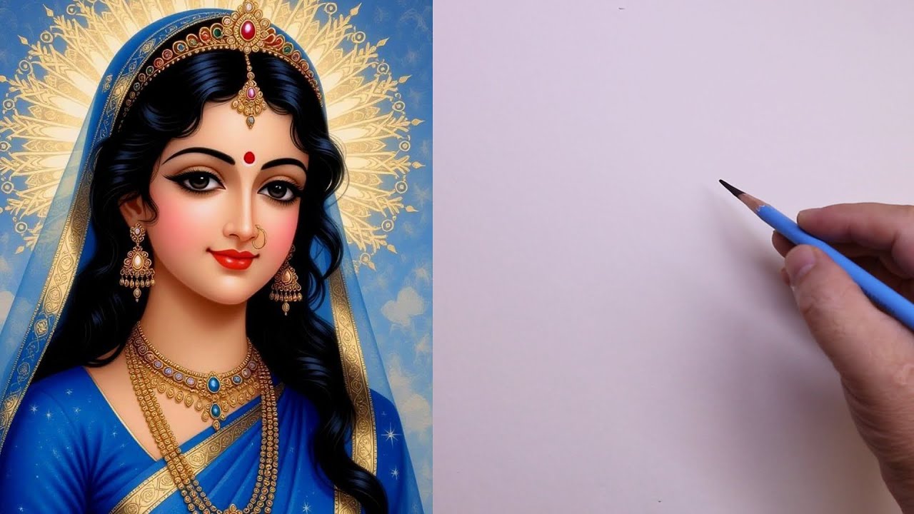 How to draw Radha drawing | Radha pencil drawing - YouTube