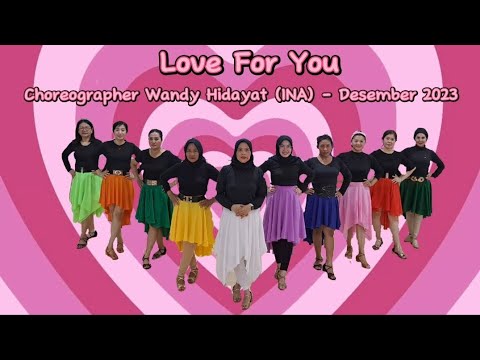 Love For You Line Dance#choreo Wandy Hidayat (INA) | Demo MomTulip ...