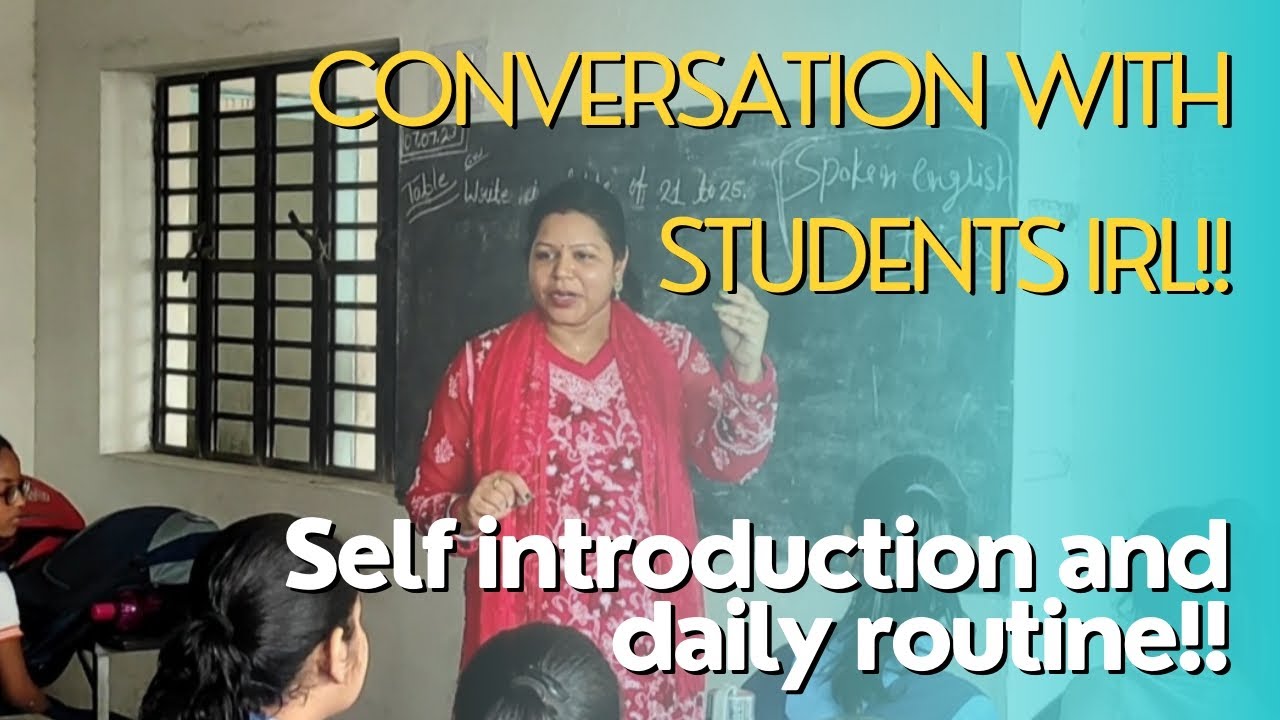 Took a class full of students IRL! | Self introduction and daily ...