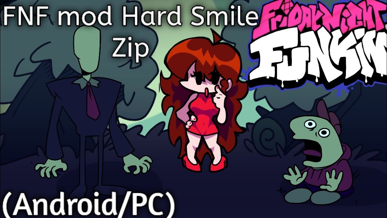 FNF mod Hard Smile android Zip (Full combo FC) Full Gameplay - YouTube