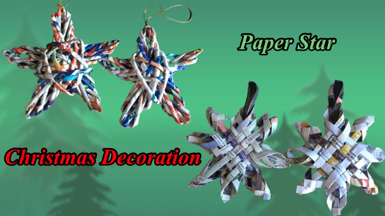 Tutorial ke 178 - Paper Star Christmas Decoration 2 in 1 ( Paper Crafts ...