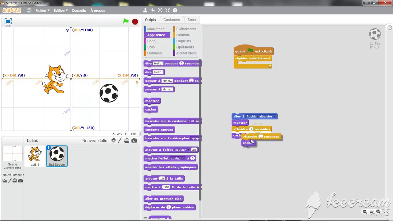 Vidéo 5 Jeu Scratch lutin 1 plus lutin 2 - YouTube