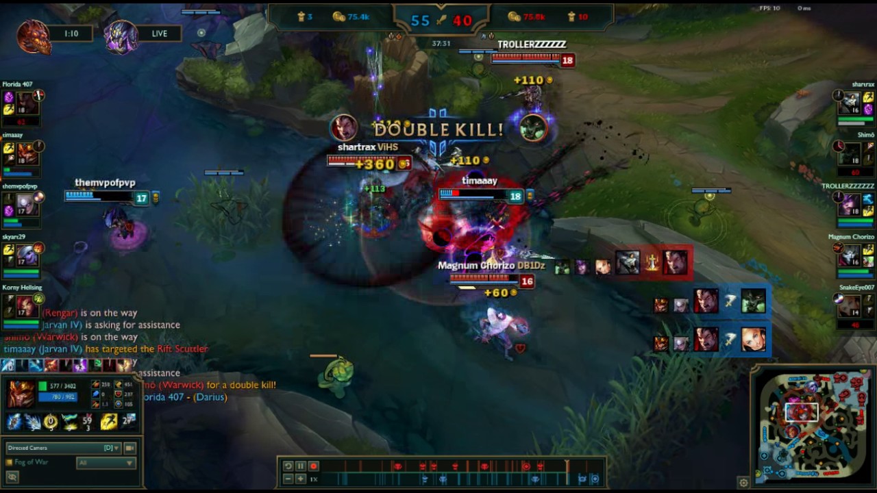 Double ace on league of legends - YouTube