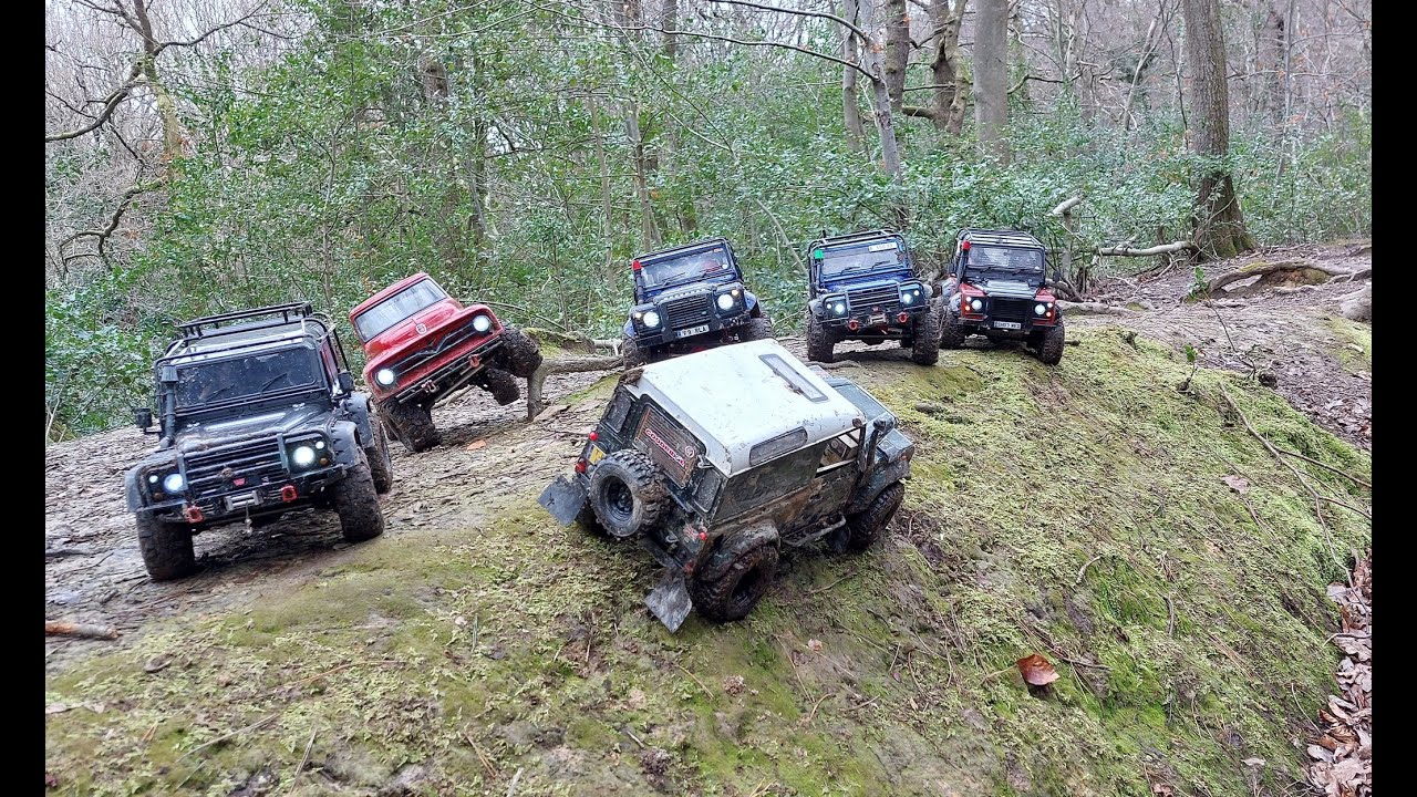 RC4WD D90 Side Hill attempt in Onions Woods Sussex - YouTube
