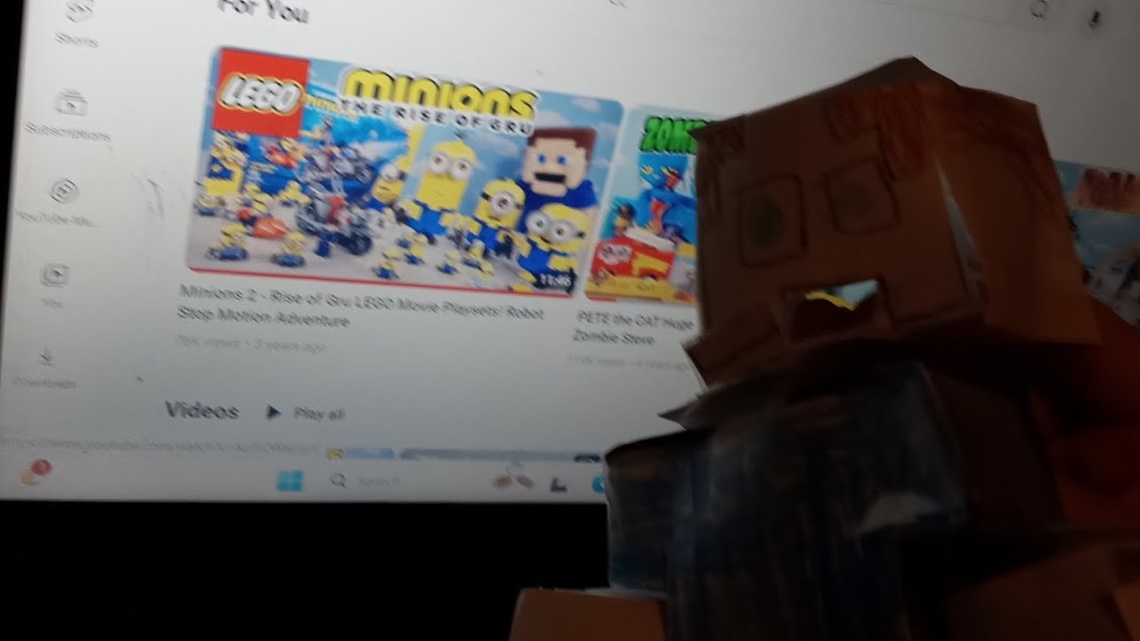 puppet Steve parody: puppet Steve reacts to Lego minions - YouTube