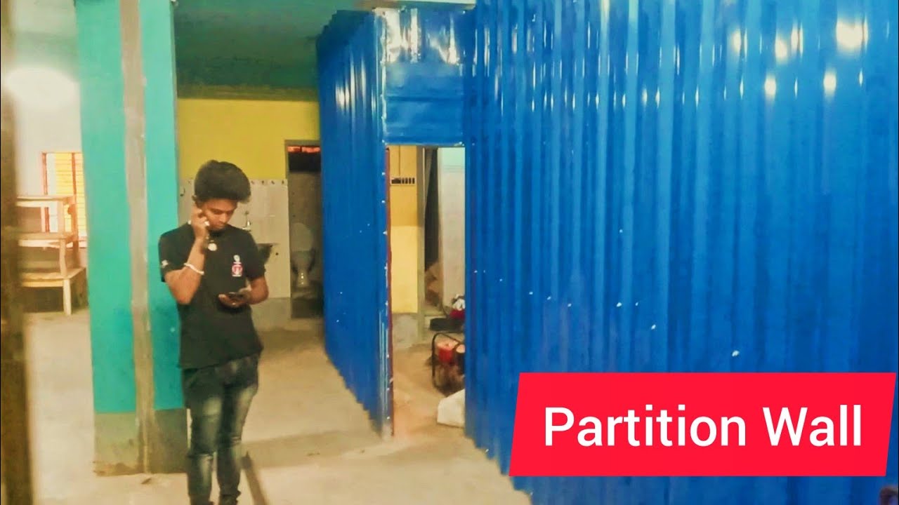 Partition Wall Making Idea | profile sheet partition wall.. - YouTube