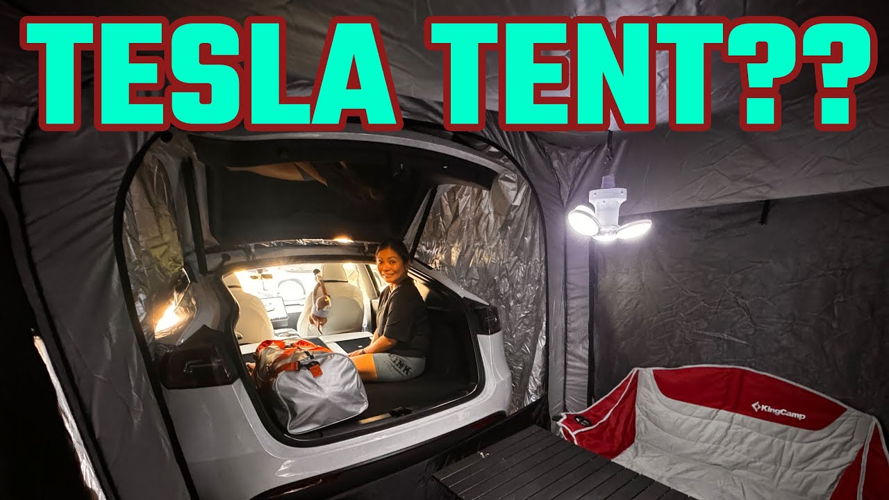 TESLA Tent MODEL Y #teslacamping - YouTube