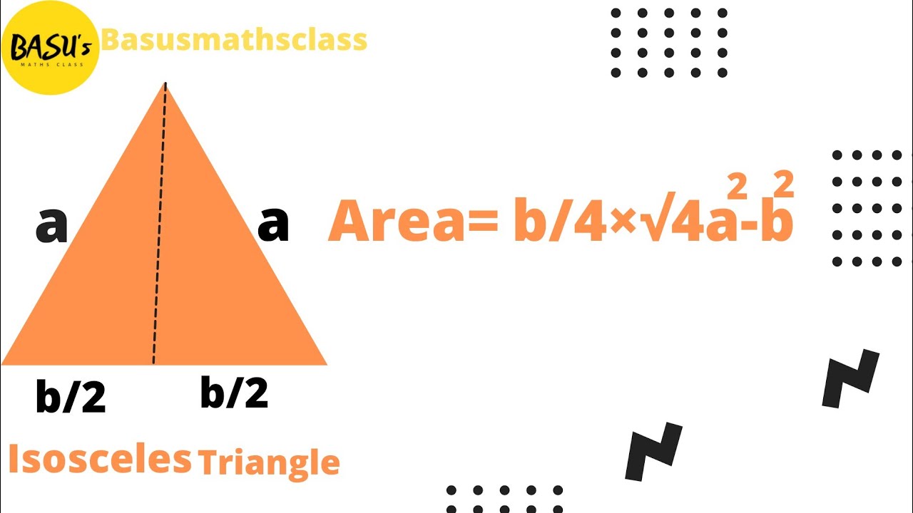 How to derive the formula of area of Isosceles triangle || Prove ...