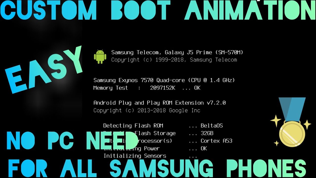 How to add CUSTOM BOOT ANINMATION IN SAMSUNG PHONES 100% easy way - YouTube