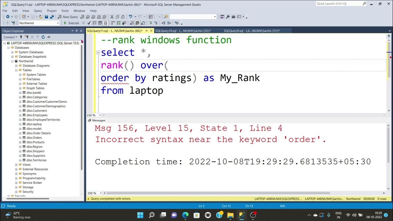 Chap 13 Dense_Rank and Rank Windows function - YouTube