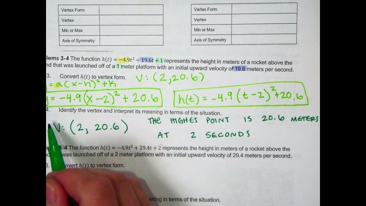 Algebra II Unit 6 Review VIDEO 2 - YouTube