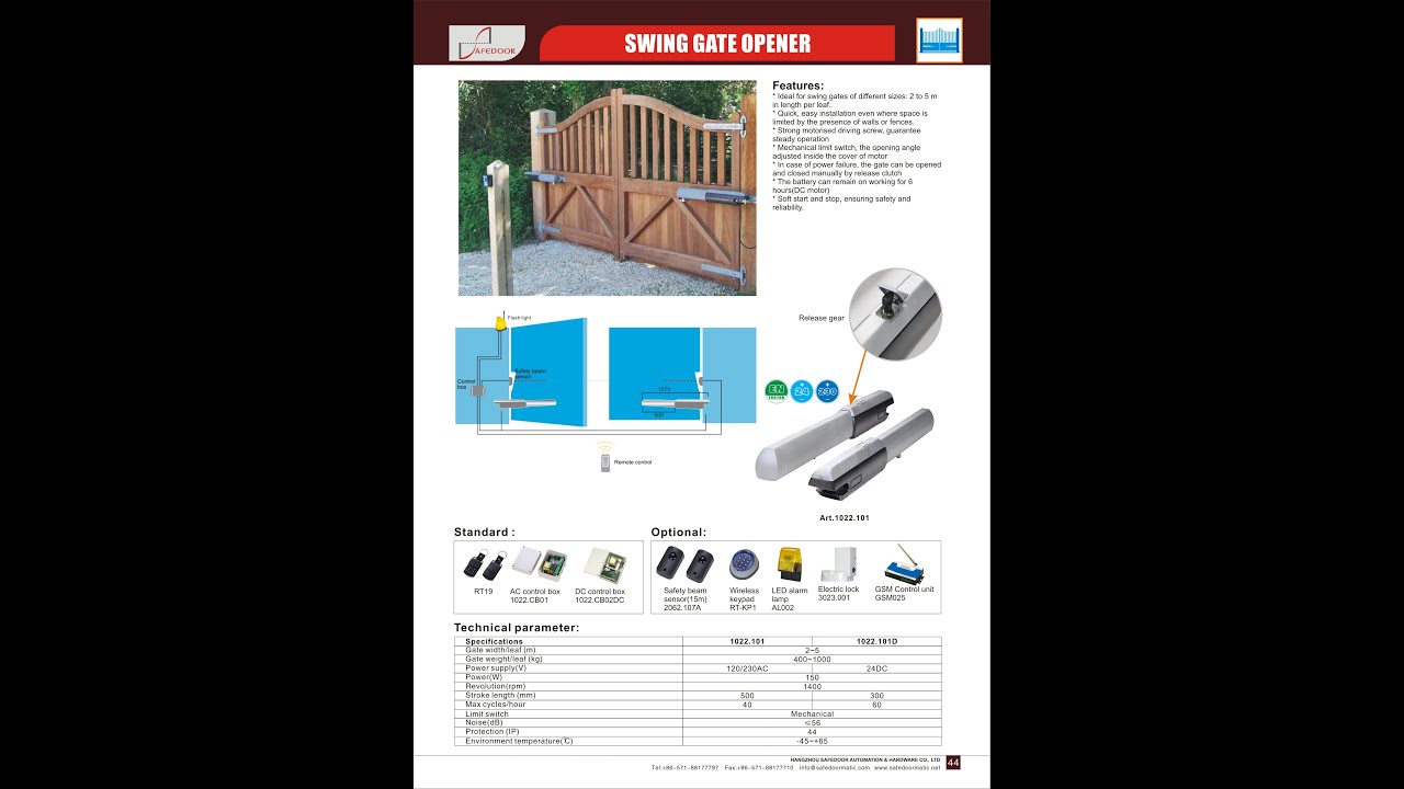 AC CONTROL PANEL SELF LEARNING FOR HEAVY DUTY SWING GATE MOTOR 1022.101 ...