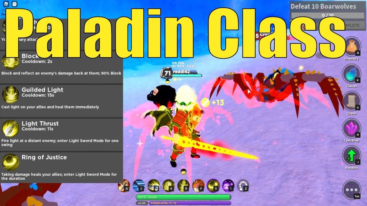 Paladin Class Showcase | Tier 2 Class Unlock | All Skills and Abilities ...
