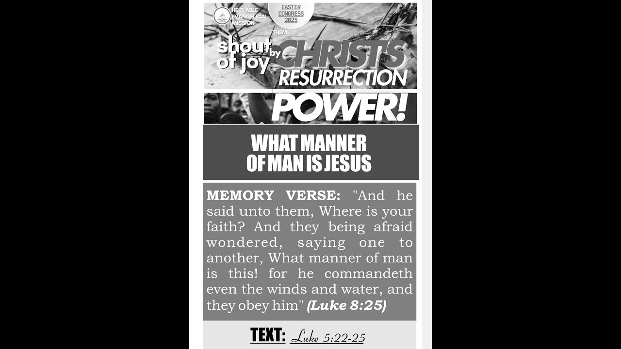 WHAT MANNER OF MAN IS JESUS (SMBC 016/2025) - YouTube