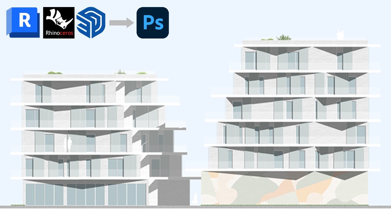 Making an Architecture Elevation in Photoshop - YouTube