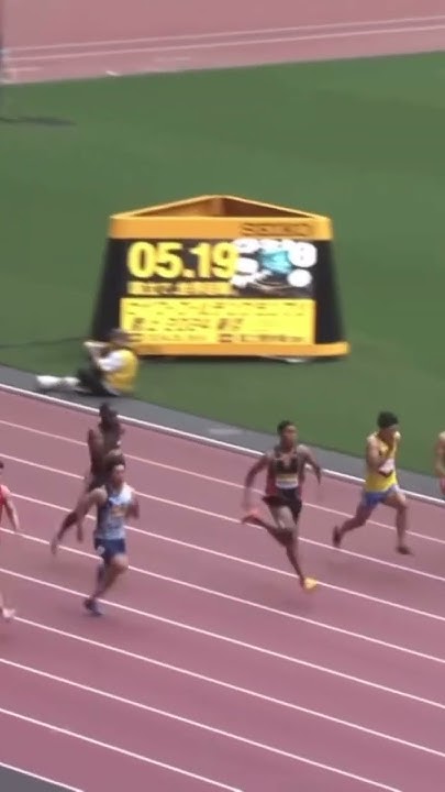 サニブラウン選手vs坂井選手 セイコーGGP - YouTube