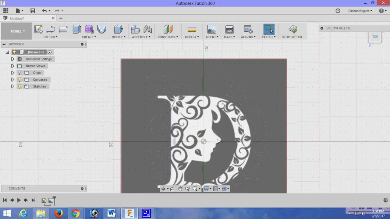 how to make pendant using spline tool in Fusion 360 - YouTube
