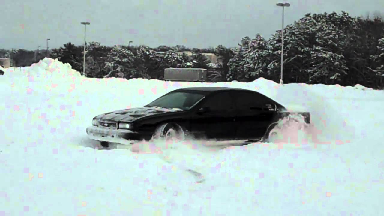 1996 impala ss snow drifting 2 - YouTube