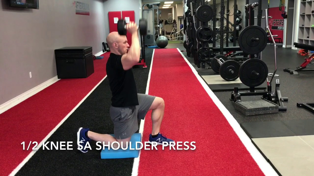Half Knee SA Shoulder Press - YouTube