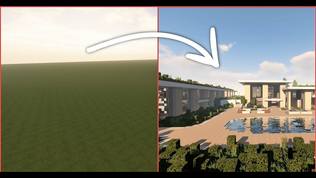 MINECRAFT SPEED BUILD MODERN HOUSE - YouTube