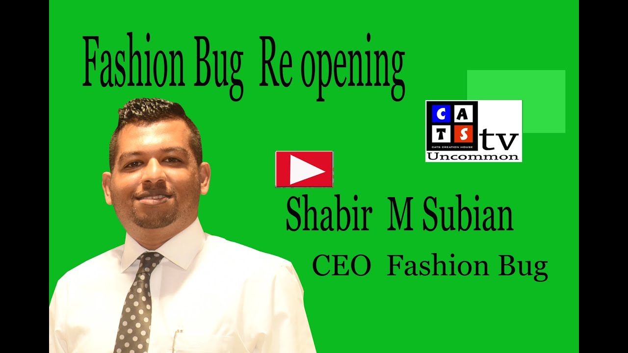 Shabir M Subian C E O Fashion Bug - YouTube