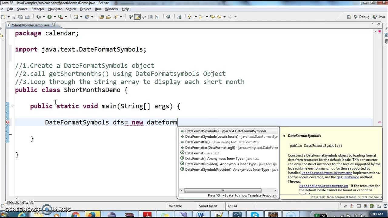 How to get list of short month names in java? - YouTube