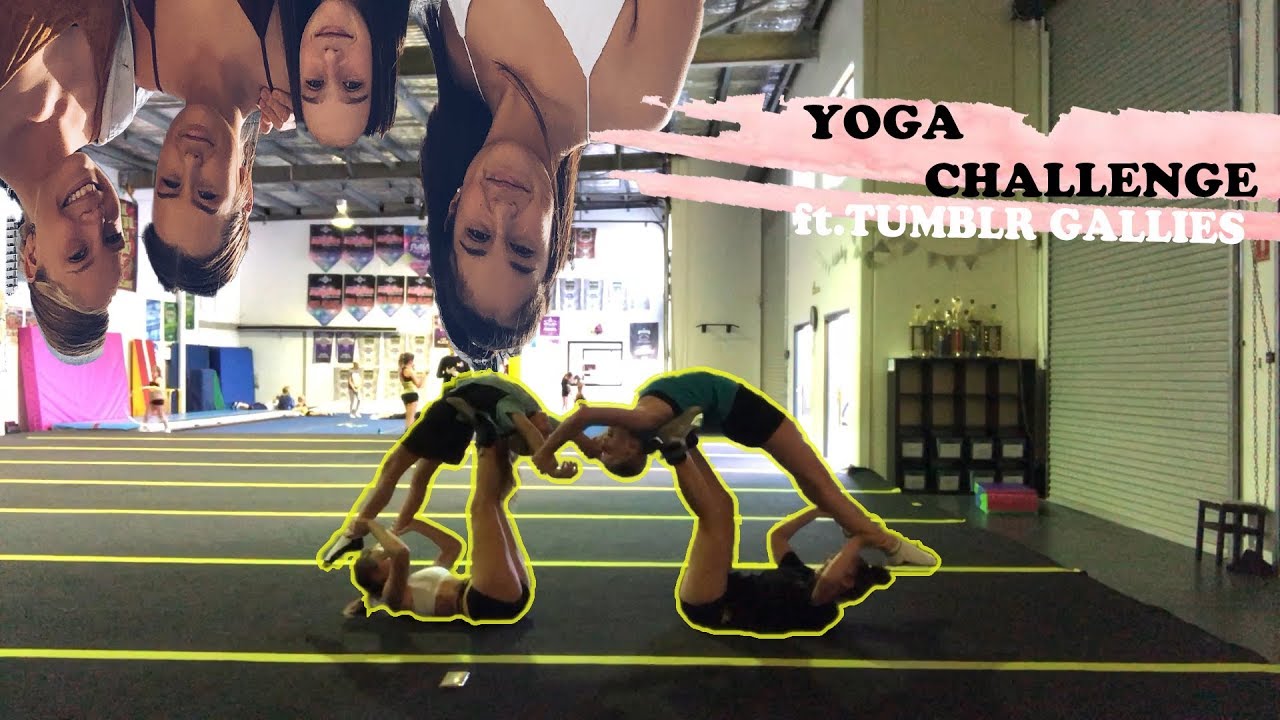 cheerleaders do the yoga challenge - part 1 - YouTube