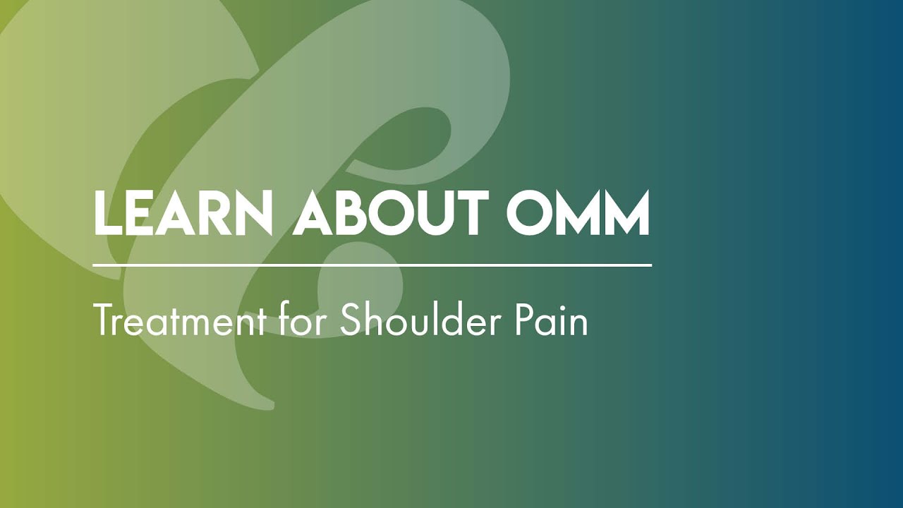 OMM Treatment for Shoulder Pain - YouTube