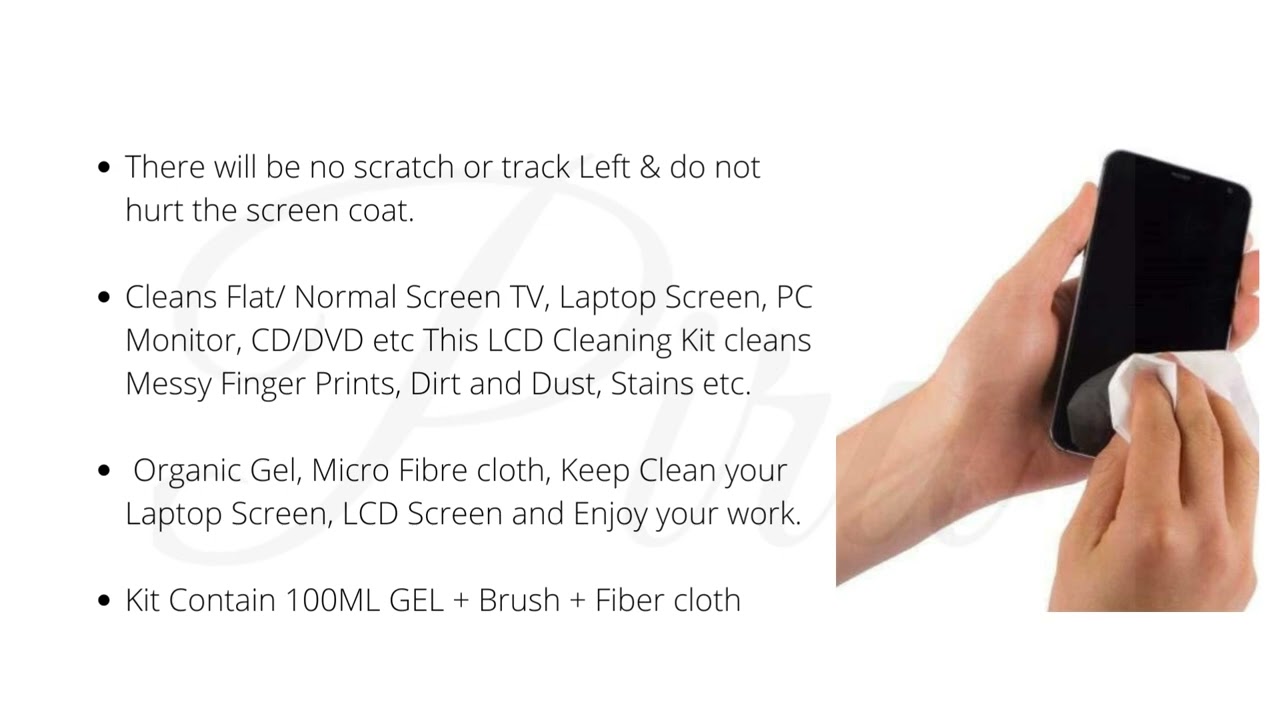 Darix Screen Cleaner Kit Gel and cleaning brush - YouTube