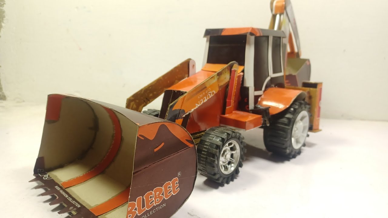 how to make cardboard JCB DIY - YouTube
