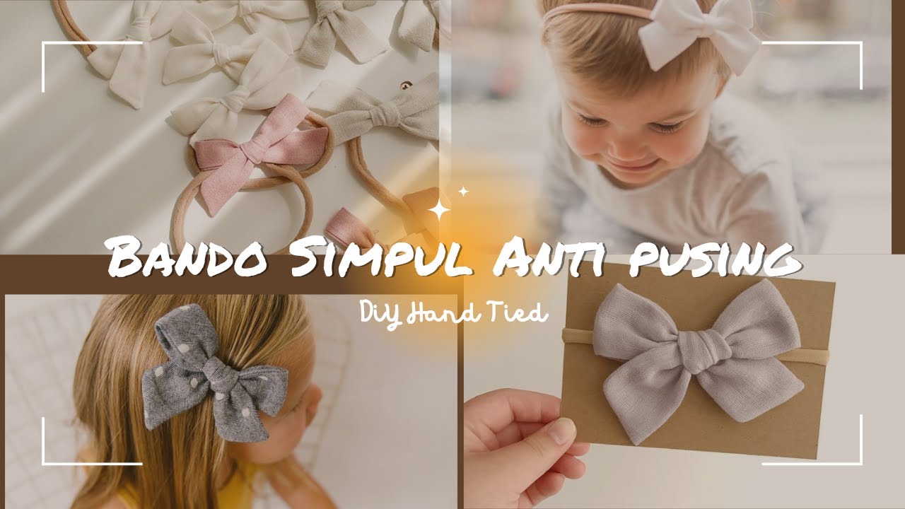 Ribbon Bow DIY | Bando Anak Ala Pinterest | DIY Hand Tied | Bando ...