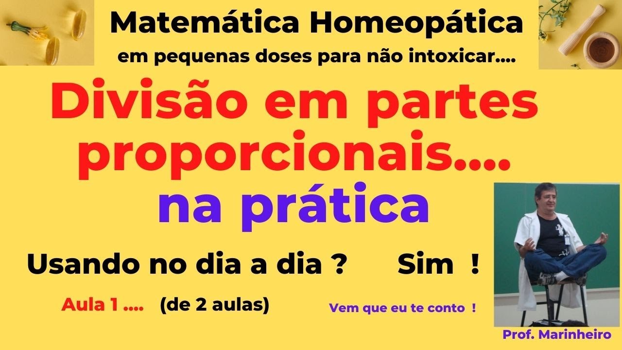 Divisão proporcional na prática - aula 1 - YouTube