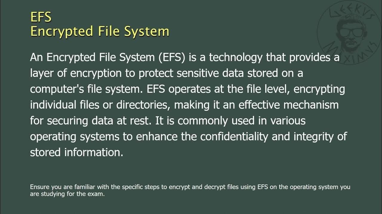 EFS - Encrypted File System - YouTube