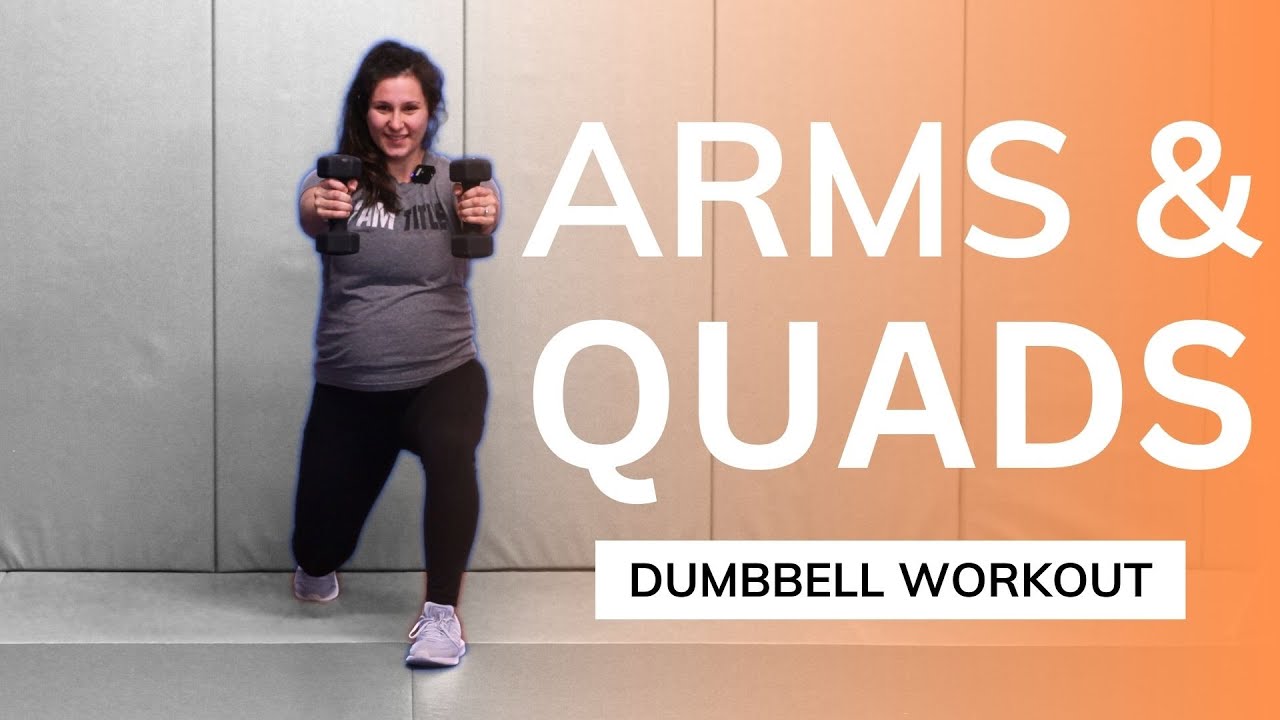 TONE & SCULPT Dumbbell Workout | Arms & Quads | Strength Training - YouTube