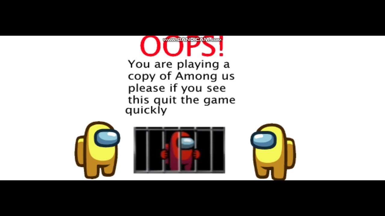 Among us Piracy screen (fake) - YouTube