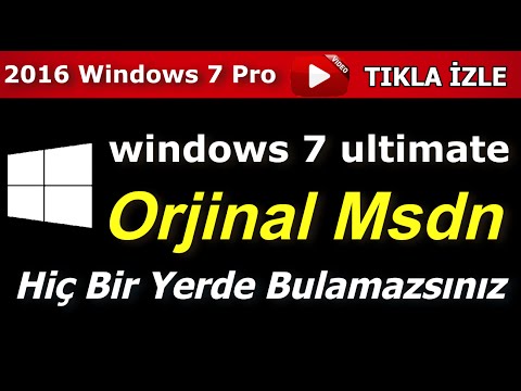 Windows 7 indir 64 Bit Türkçe Msdn 2016